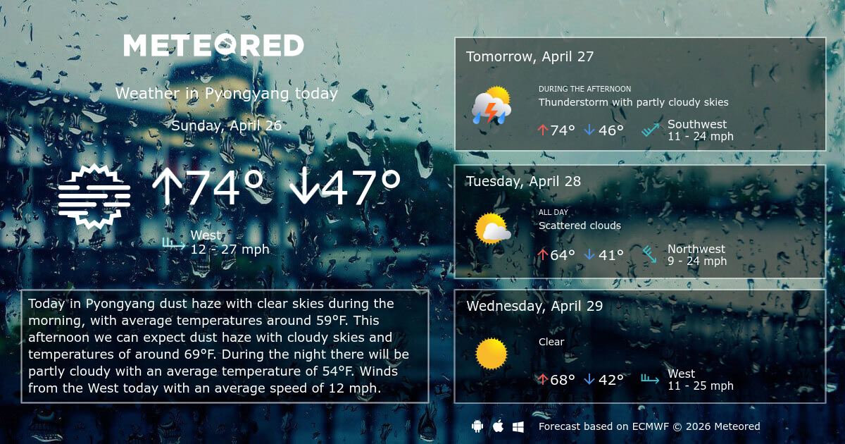 Pyongyang Weather 14 days - Meteored US