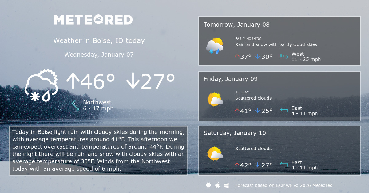 Boise, ID Weather 14 days - Meteored US