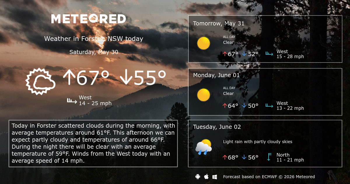 Forster, NSW Weather 14 days - Meteored US