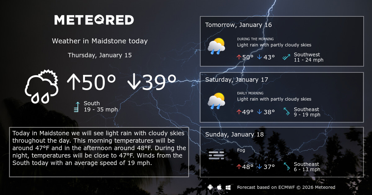 Maidstone Weather 14 days - Meteored