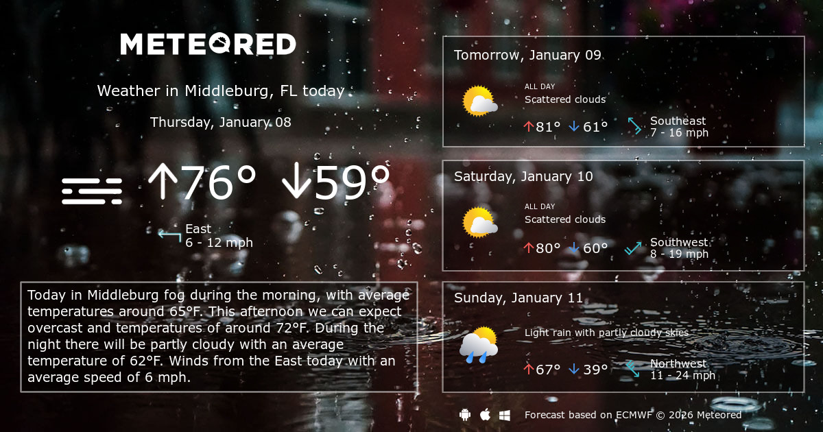 Middleburg, FL Weather 14 days - Meteored