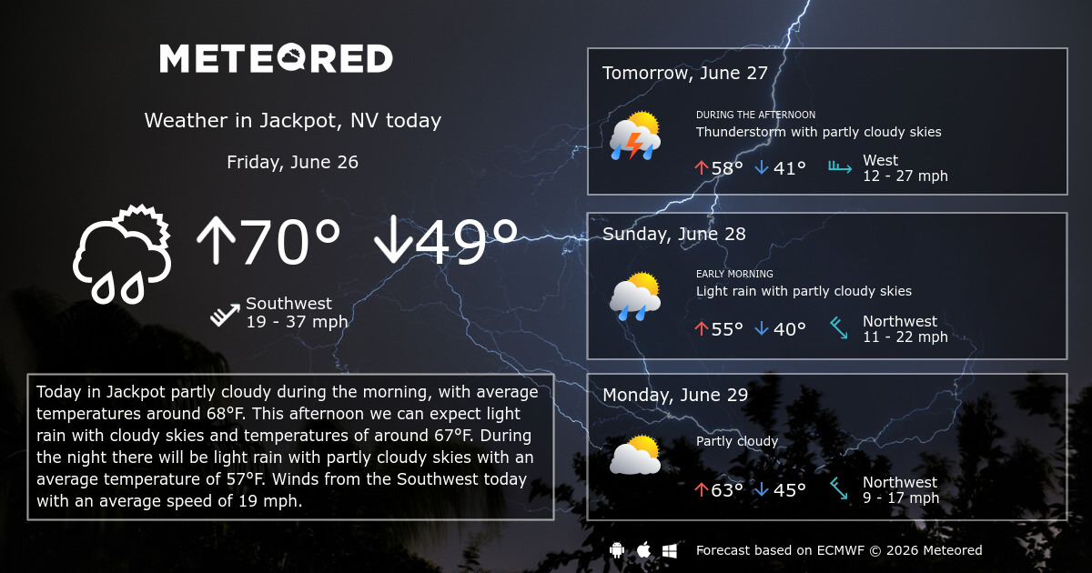 Jackpot, NV Weather 14 days - Meteored US