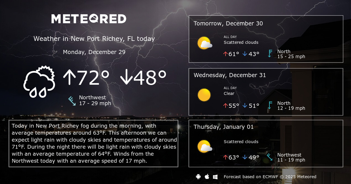 New Port Richey, FL Weather 14 days - Meteored